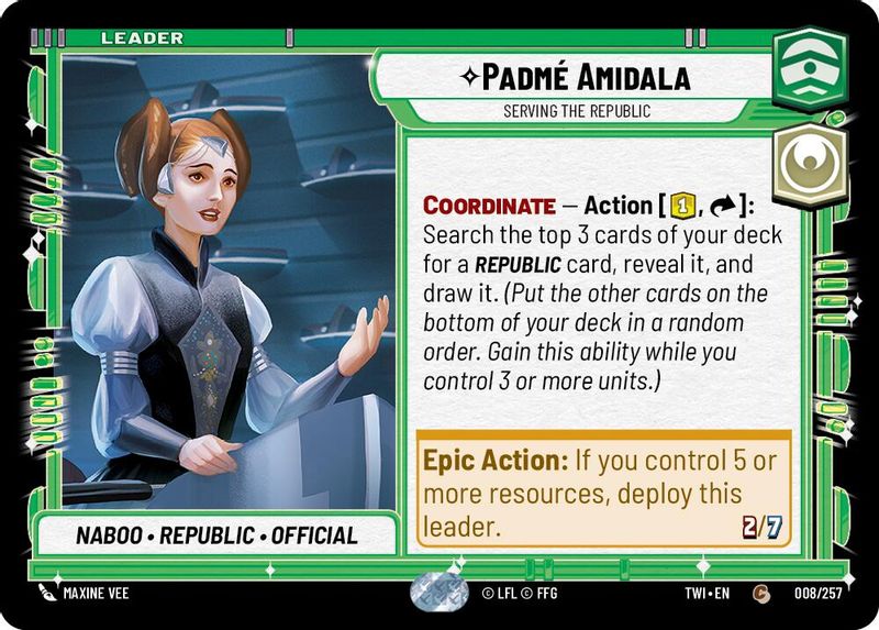 401 Games Canada - Padmé Amidala - Serving the Republic - 008/257 - Common