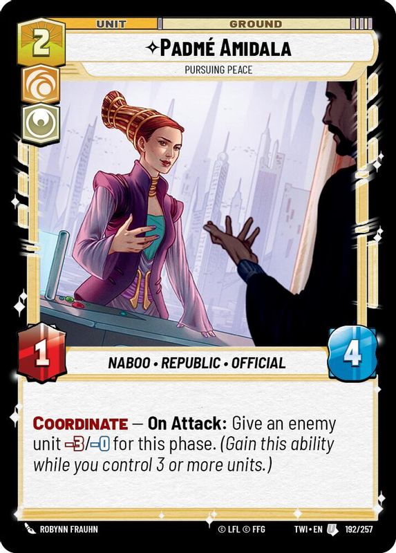 401 Games Canada - Padmé Amidala - Pursuing Peace - 192/257 - Uncommon