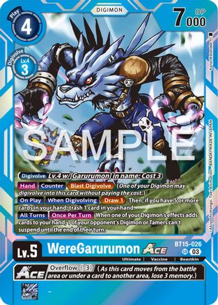 401 Games Canada - WereGarurumon Ace - BT15-026 - Super Rare